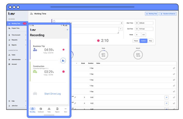 timr: easy to use time tracking Android app