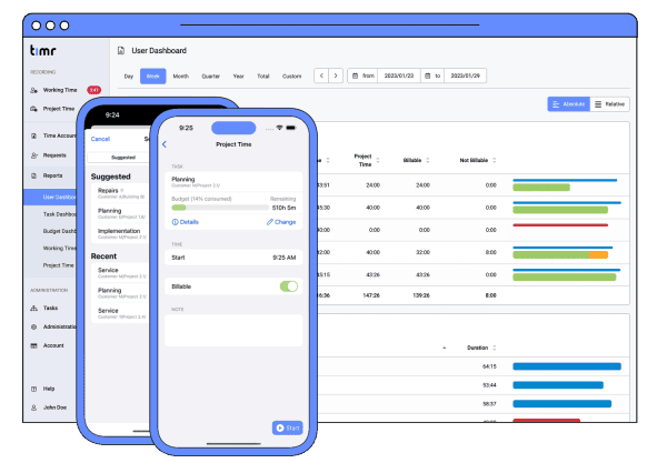 timr: Easy to use project time tracking
