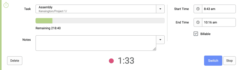 timr: Easy to use project time tracking