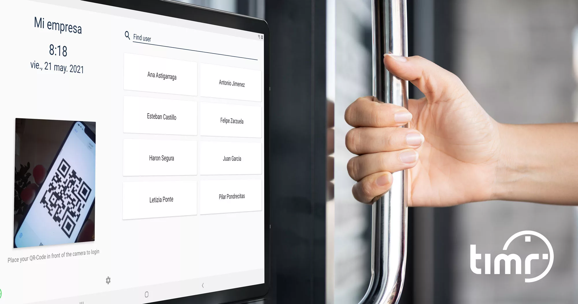 Novedad: La terminal para el registro de horas de timr