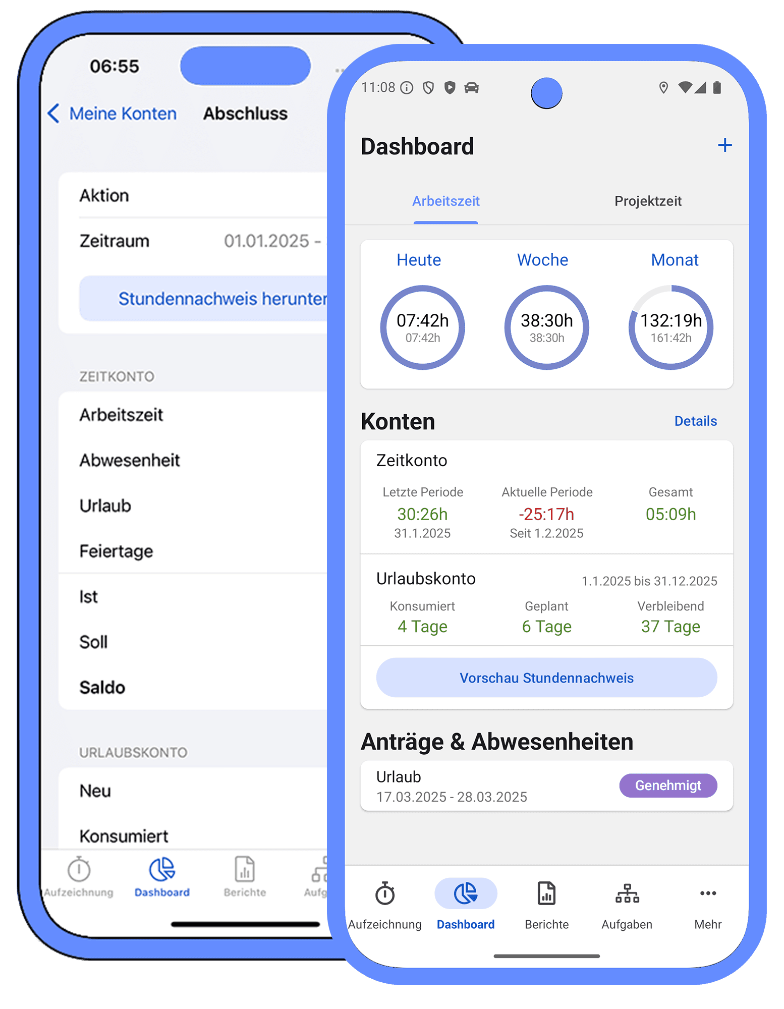 Elektronische Arbeitszeiterfassung für Unternehmen - timr